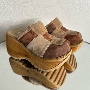 Soda | Shoes | Soda Vintage Y2k Brown Suede Leather Patchwork Chunky ...
